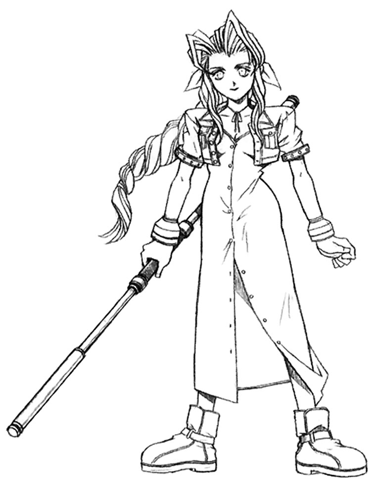 Aerith Early Concept Sketch - Final Fantasy VII Art Gallery