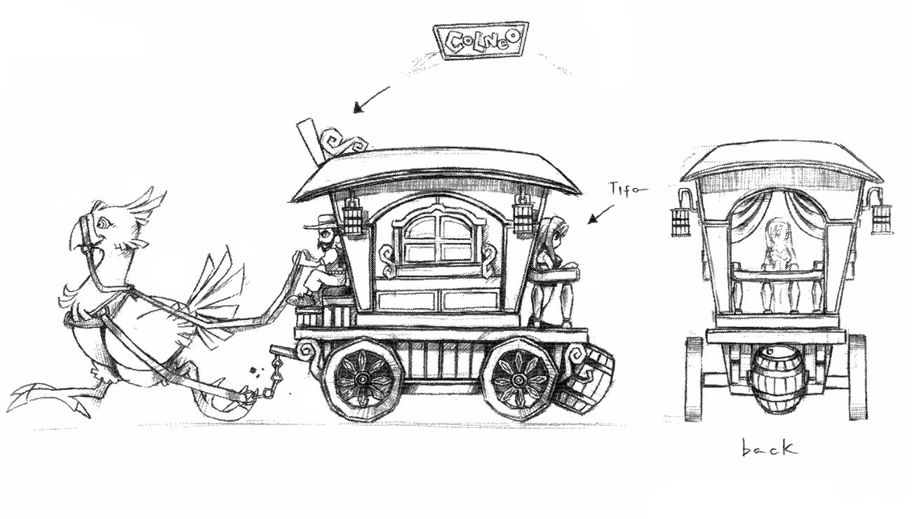 Chocobo Carriage Art - Final Fantasy VII Art Gallery