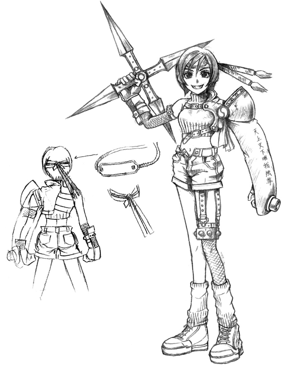 Yuffie Kisaragi Sketch - Final Fantasy VII Art Gallery