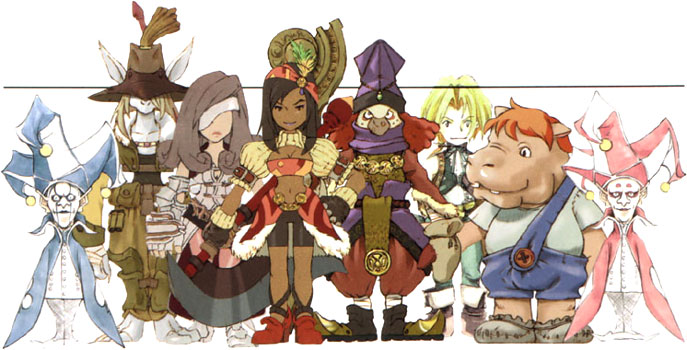 Characters Line-up Art - Final Fantasy IX Art Gallery