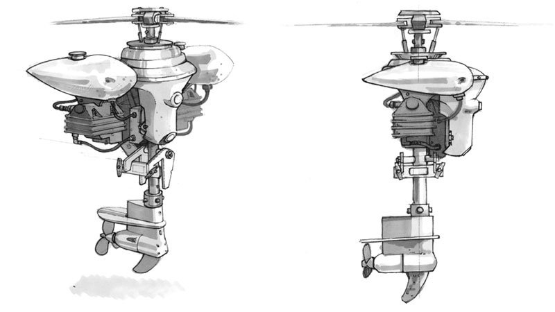 Flying Machine Concept Art - BioShock Art Gallery