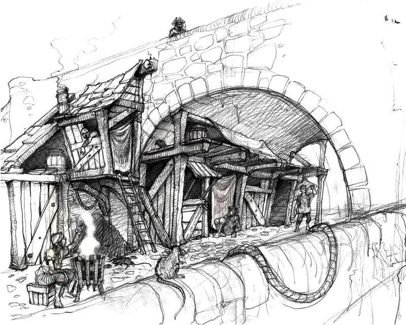 Slums Sketch - Fable II Art Gallery