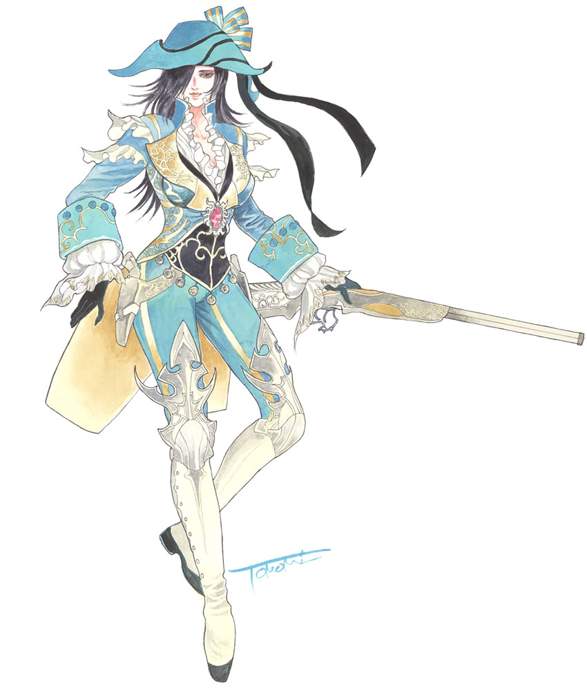 Female Musketeer Concept Art - Granado Espada Art Gallery