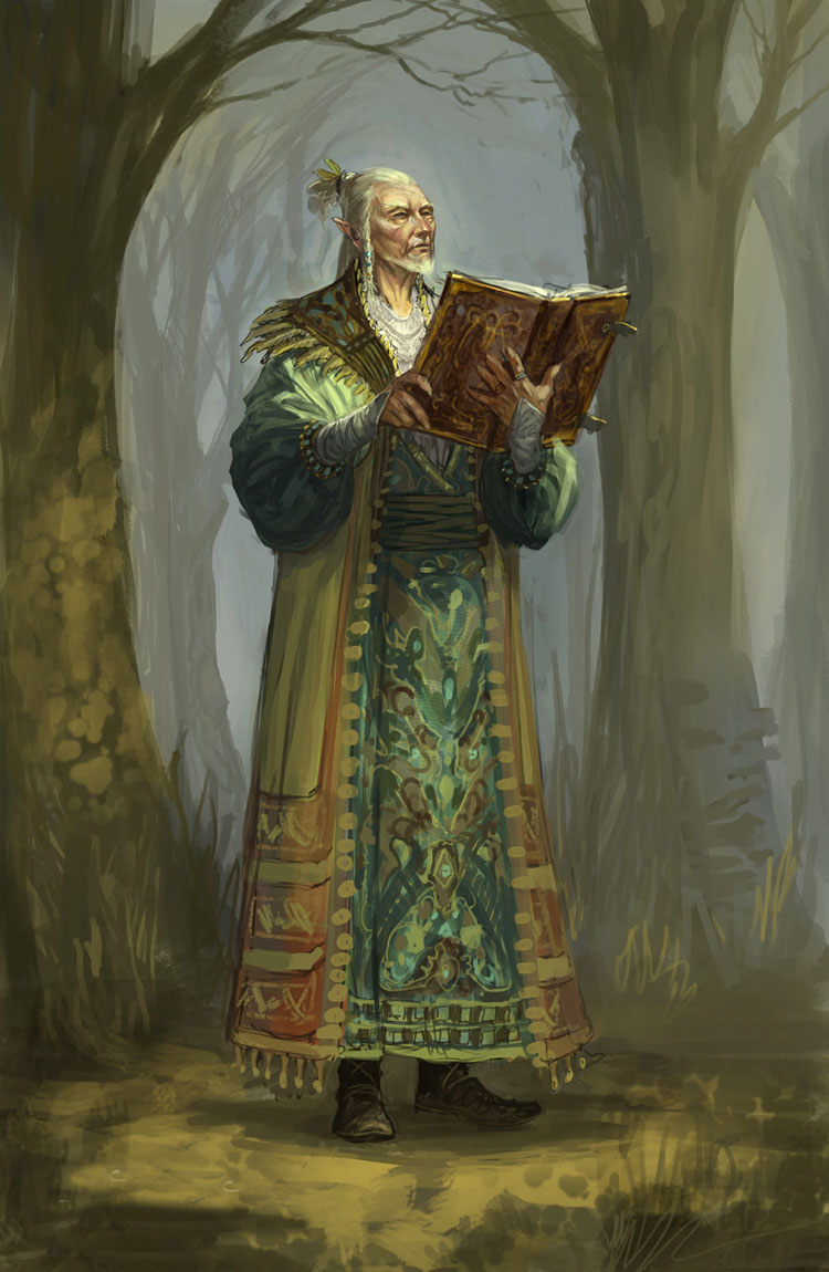Elven Male Elder Art - Rift Art Gallery