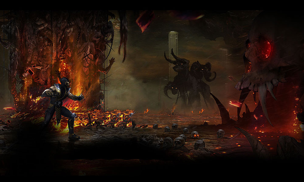 Scorpion Stage Background Art - Mortal Kombat Art Gallery