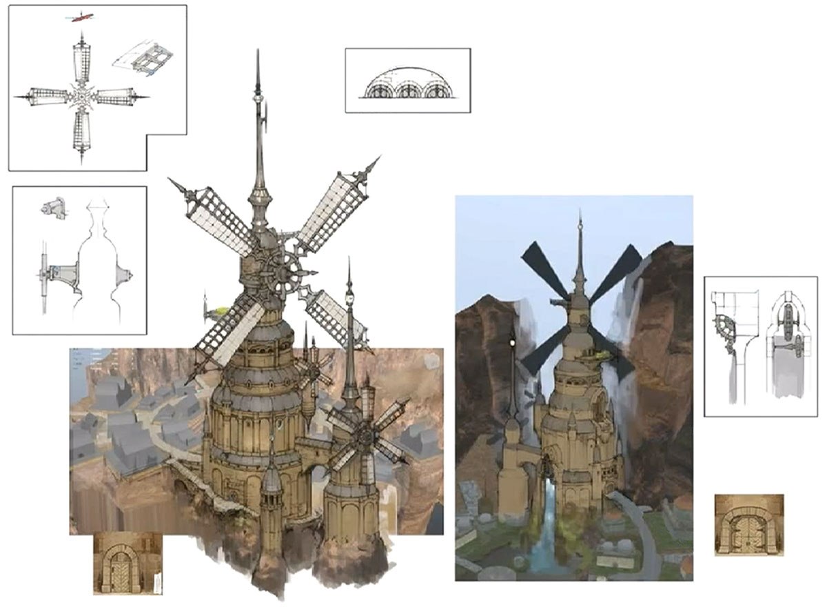 Ul'dah Goblet Windmill Art - Final Fantasy XIV: A Realm Reborn Art Gallery