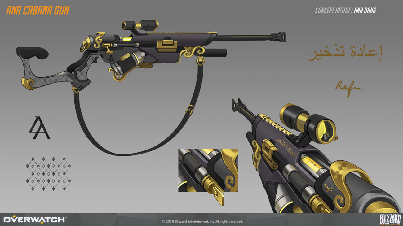 Ana Cabana Weapon Art - Overwatch Art Gallery