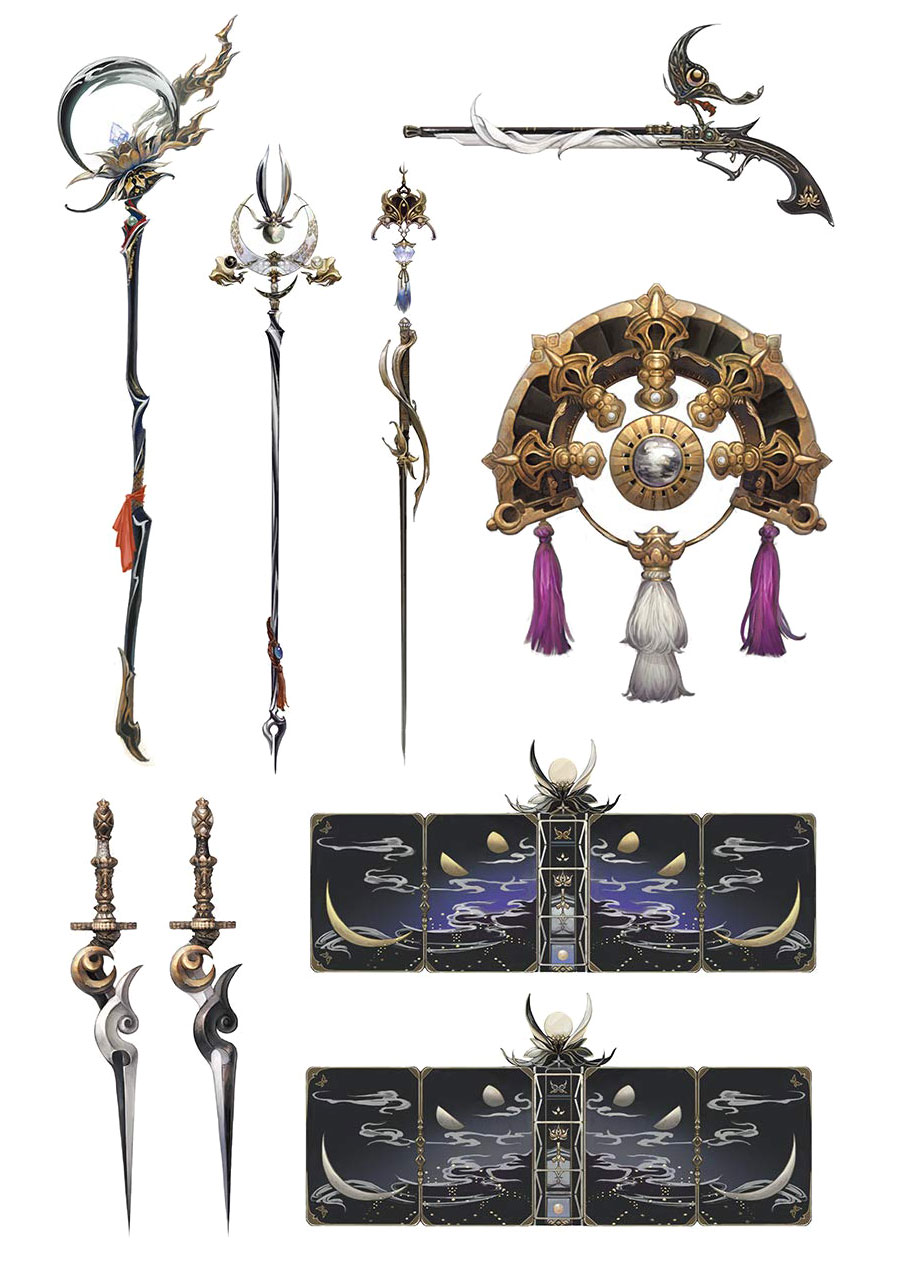 Tsukuyomi Arms Concept Artwork - Final Fantasy XIV: Stormblood Art Gallery