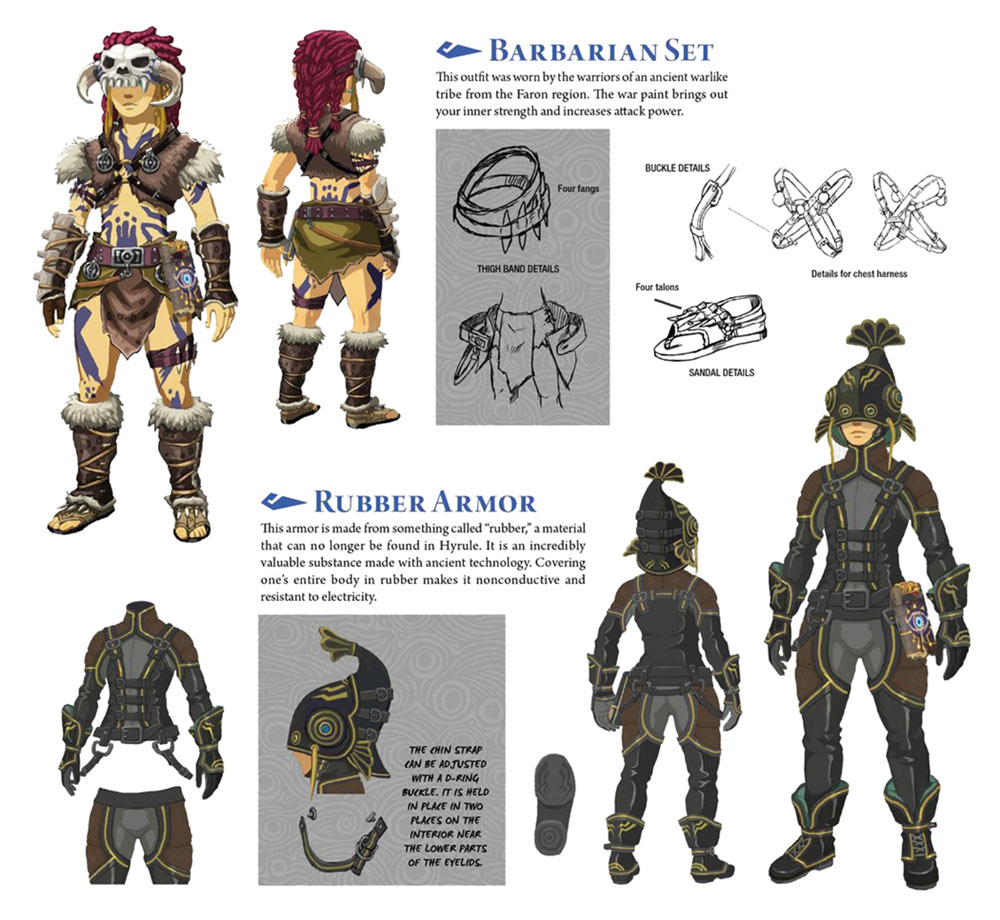 Link Barbarian Set & Rubber Armor Art - The Legend of Zelda: Breath of ...