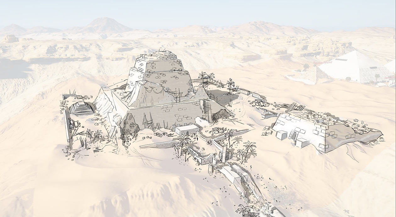 Meidum Pyramid Art - Assassin's Creed Origins Art Gallery