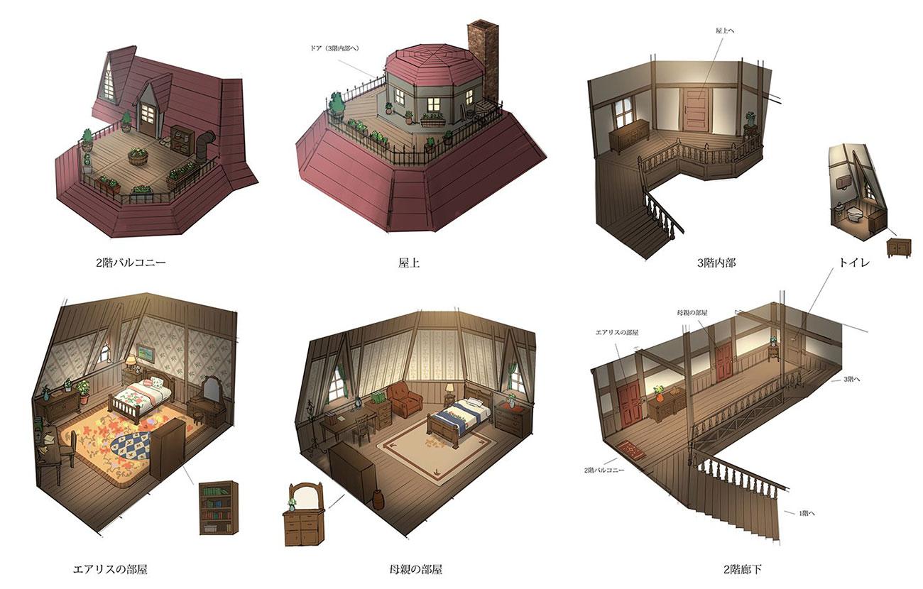 Aerith's House Concept Art - Final Fantasy VII Remake Art Gallery
