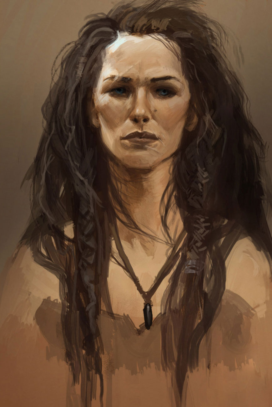 Freya Face Art - God of War Art Gallery