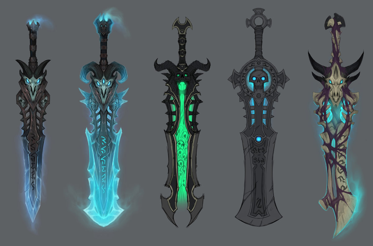 Frost Death Knight Swords Art - World of Warcraft: Legion Art Gallery
