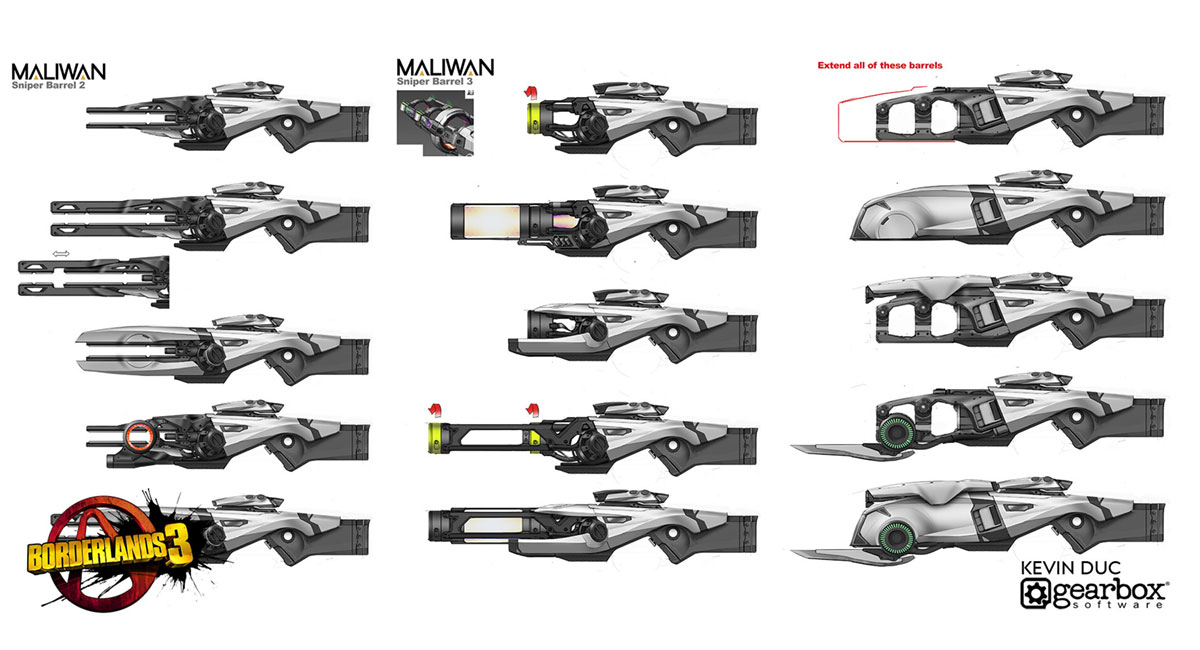 Maliwan Sniper Barrel Art - Borderlands 3 Art Gallery