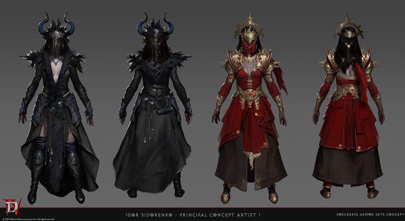 Sorceress Legendary Armor Concept Artwork - Diablo IV Art Gallery
