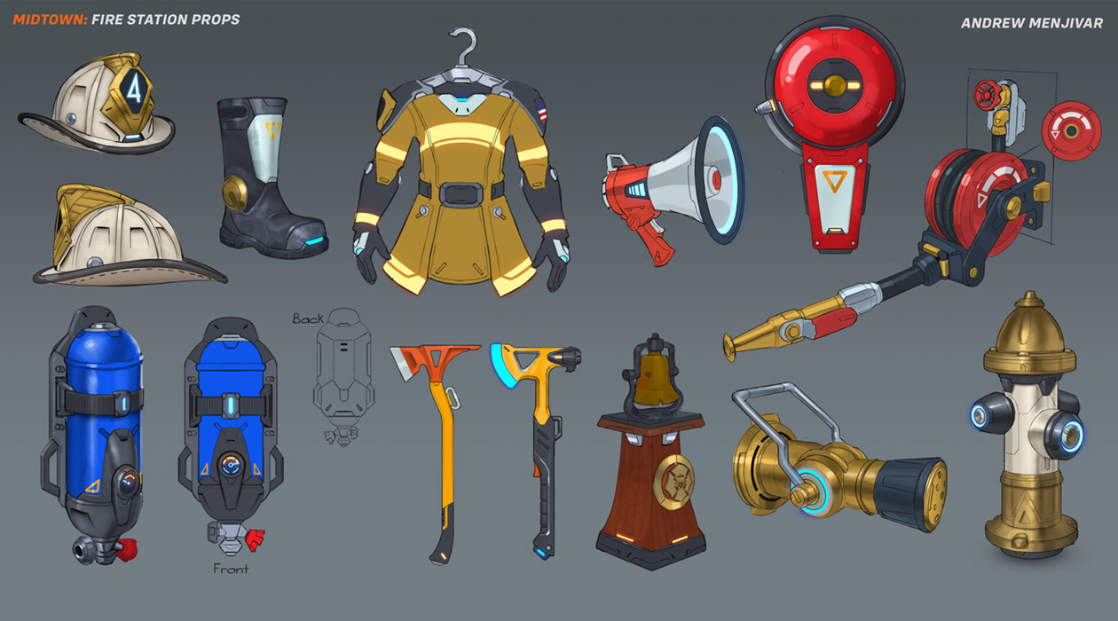 Midtown Fire Station Props Art - Overwatch 2 Art Gallery