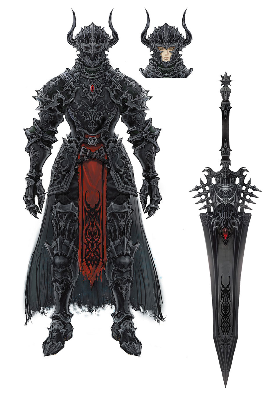 Ignominy Armor and Chaosbringer Art - Final Fantasy XIV: Endwalker Art ...