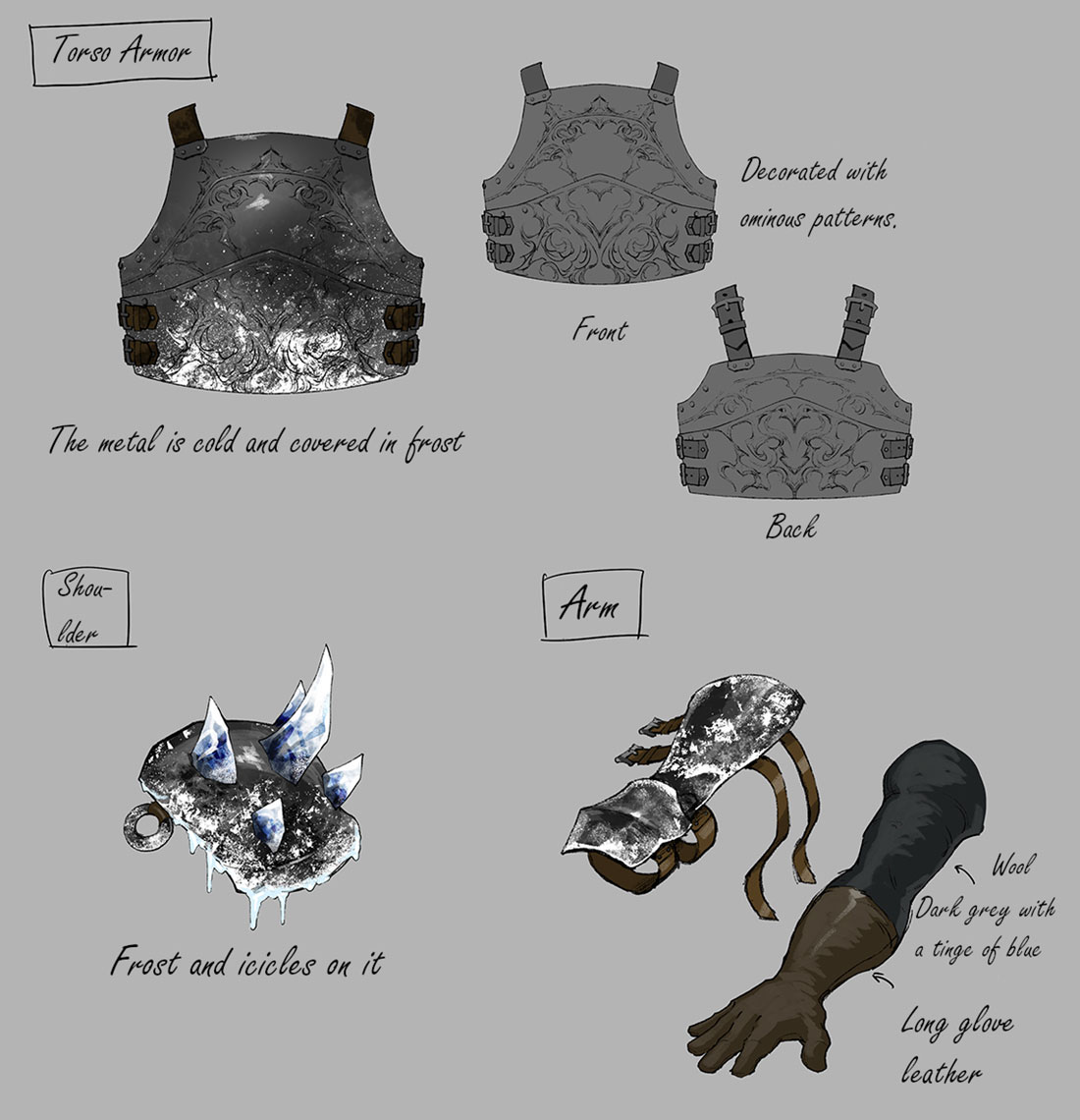 Ruhkia Torso Armor Concept Art - Penny Blood Art Gallery