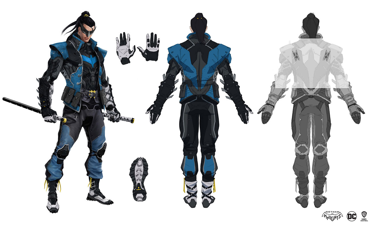 Nightwing Shinobi Suit Artwork - Gotham Knights Art Gallery
