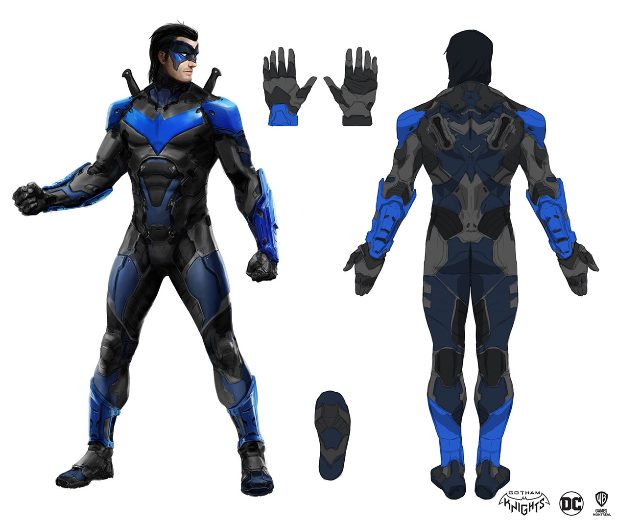Nightwing Titan Suit Artwork - Gotham Knights Art Gallery