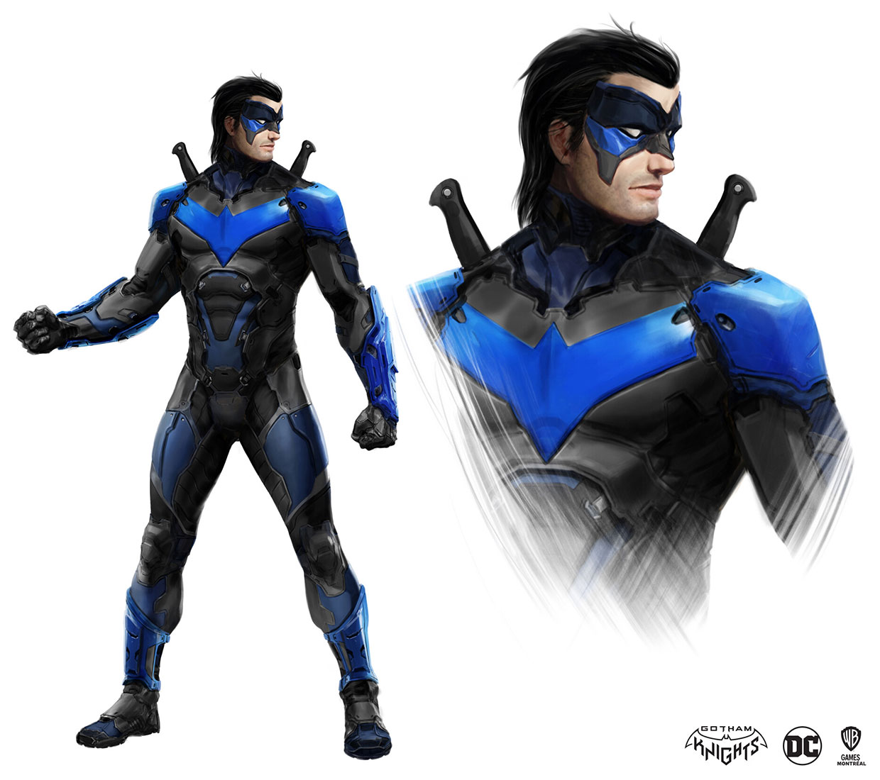 Nightwing Titan Suit Art - Gotham Knights Art Gallery
