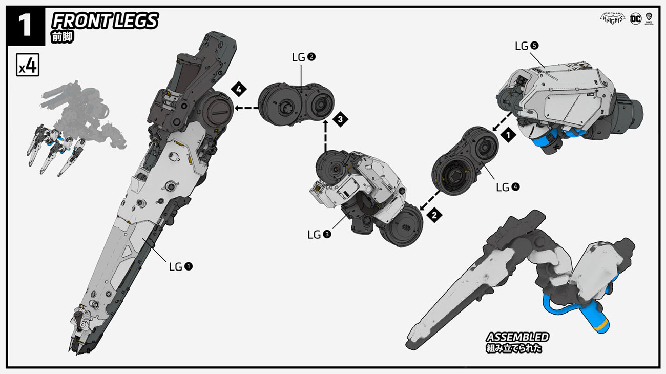Spider Mech Front Legs Art - Gotham Knights Art Gallery
