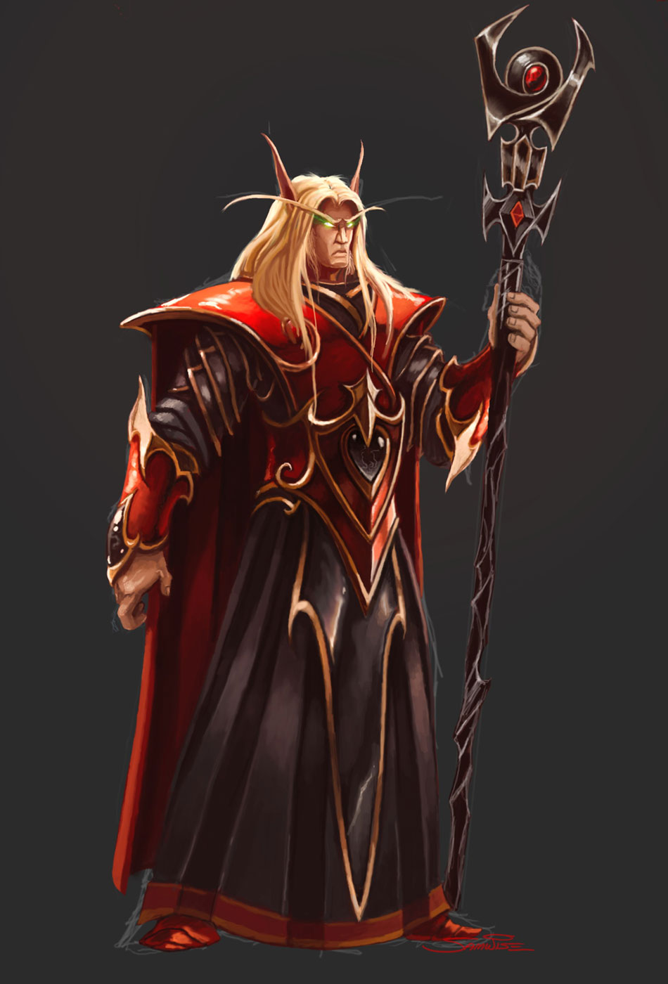 Blood Elf Warlock Art - World of Warcraft: The Burning Crusade Art Gallery